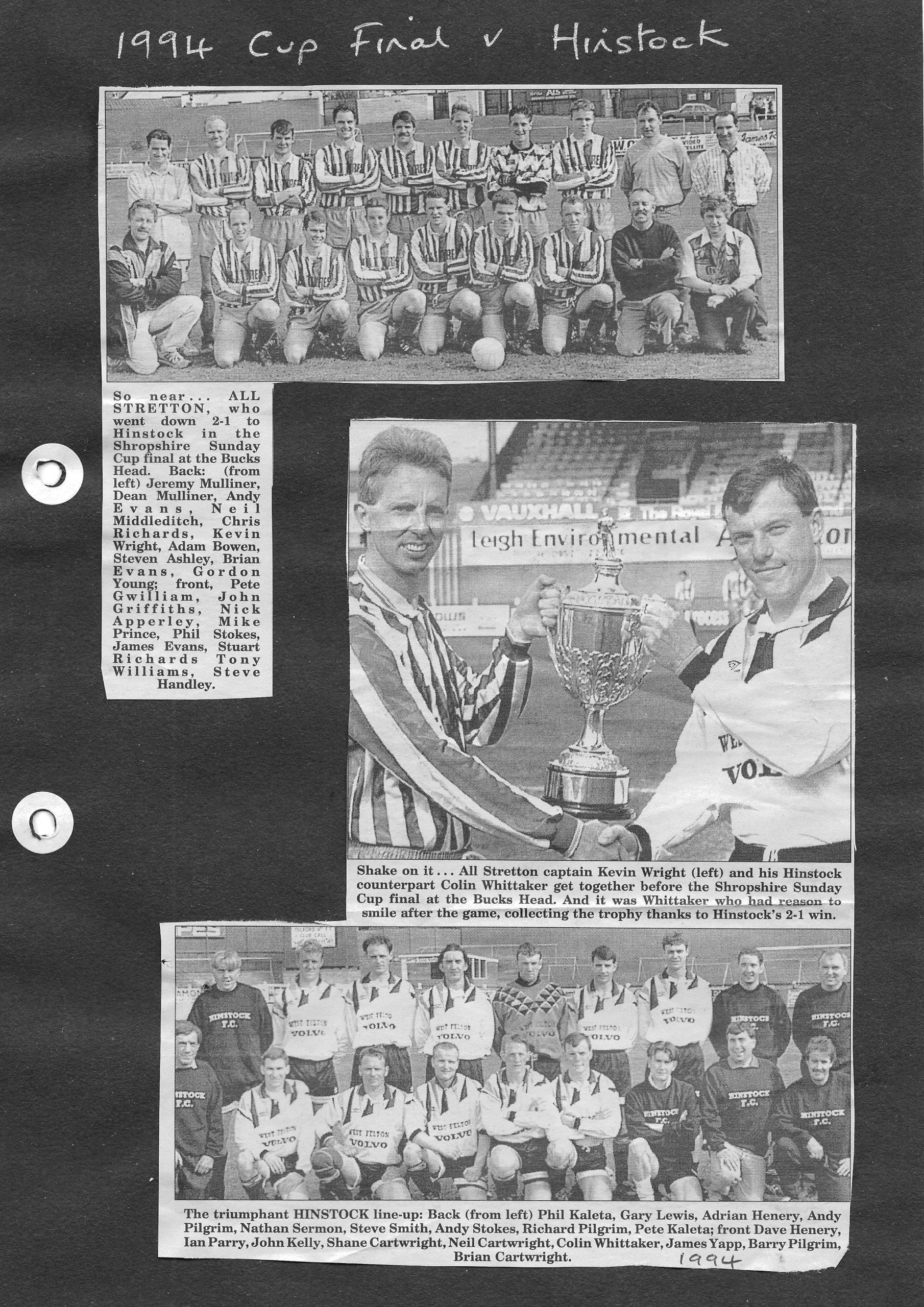 All Stretton Football Club – All Stretton History Society